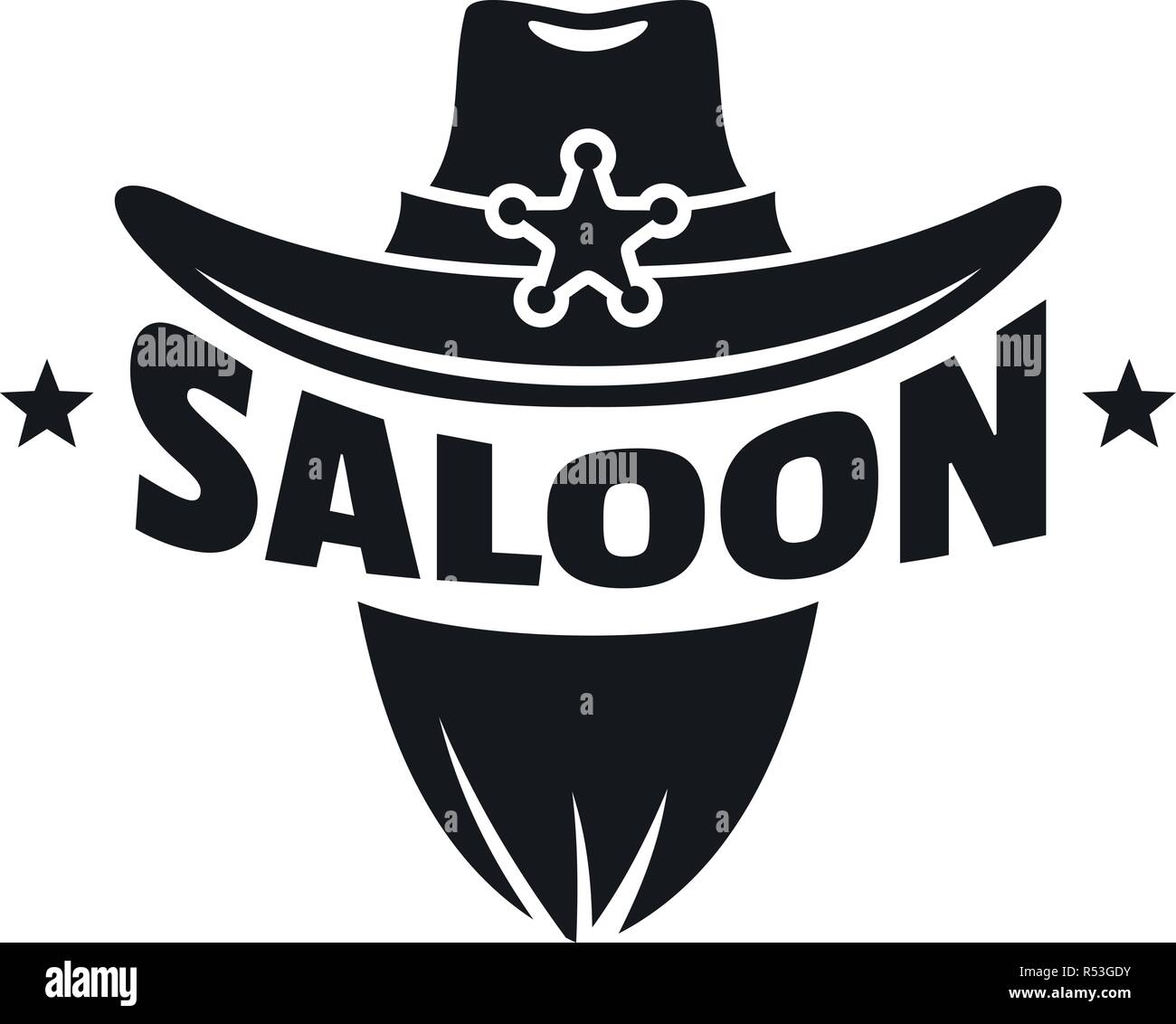 Saloon texas hat logo. Simple illustration of saloon texas hat vector ...