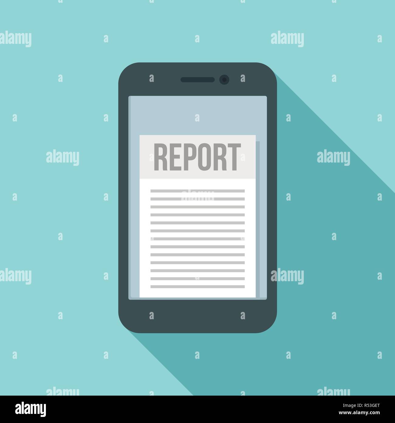 Expense report icon. Flat illustration of expense report vector icon ...