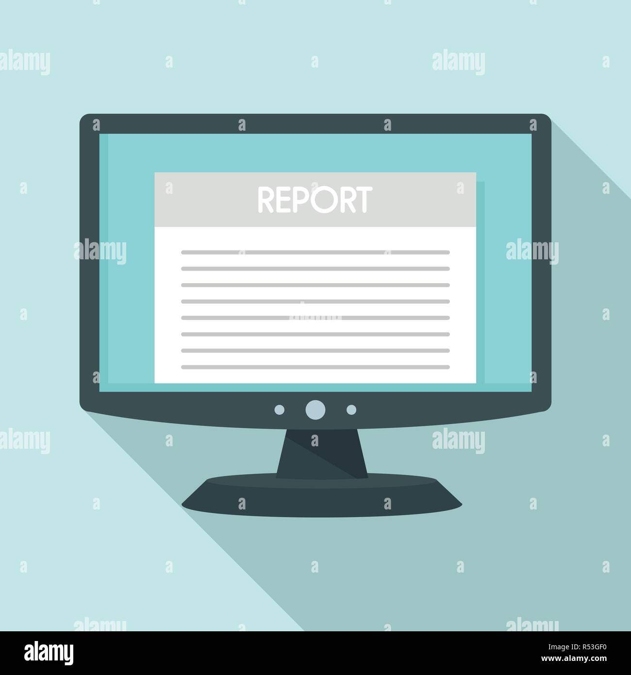 Digital tax report icon. Flat illustration of digital tax report vector ...