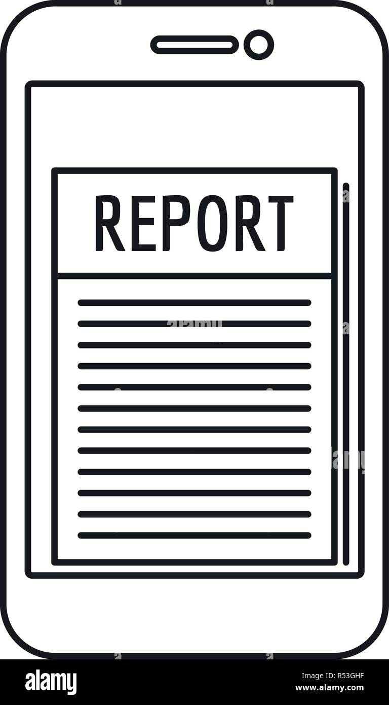 Expense report icon. Outline expense report vector icon for web design ...