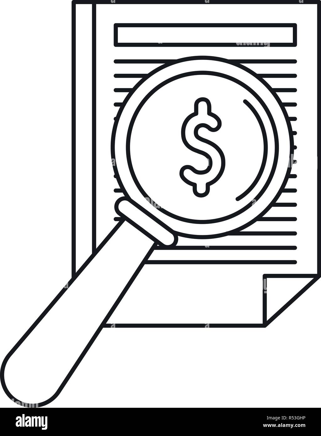 Payment paper icon. Outline payment paper vector icon for web design ...