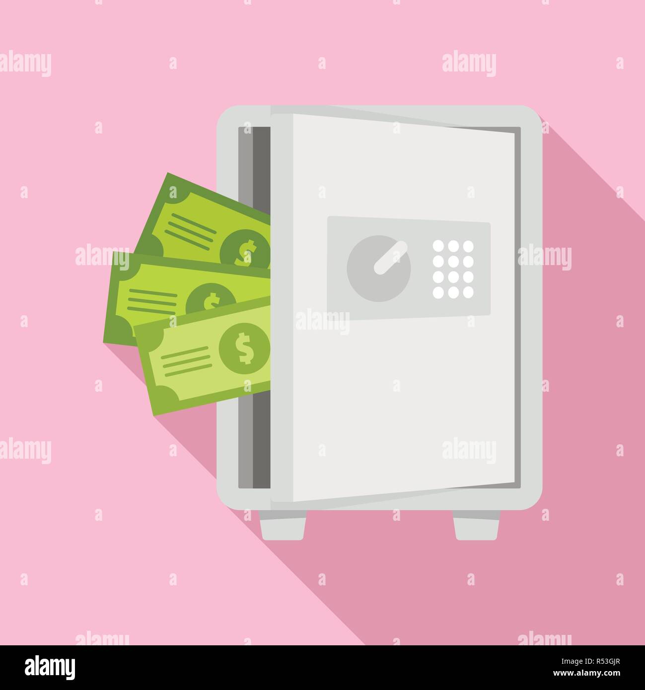 Metal safe icon. Flat illustration of metal safe vector icon for web ...