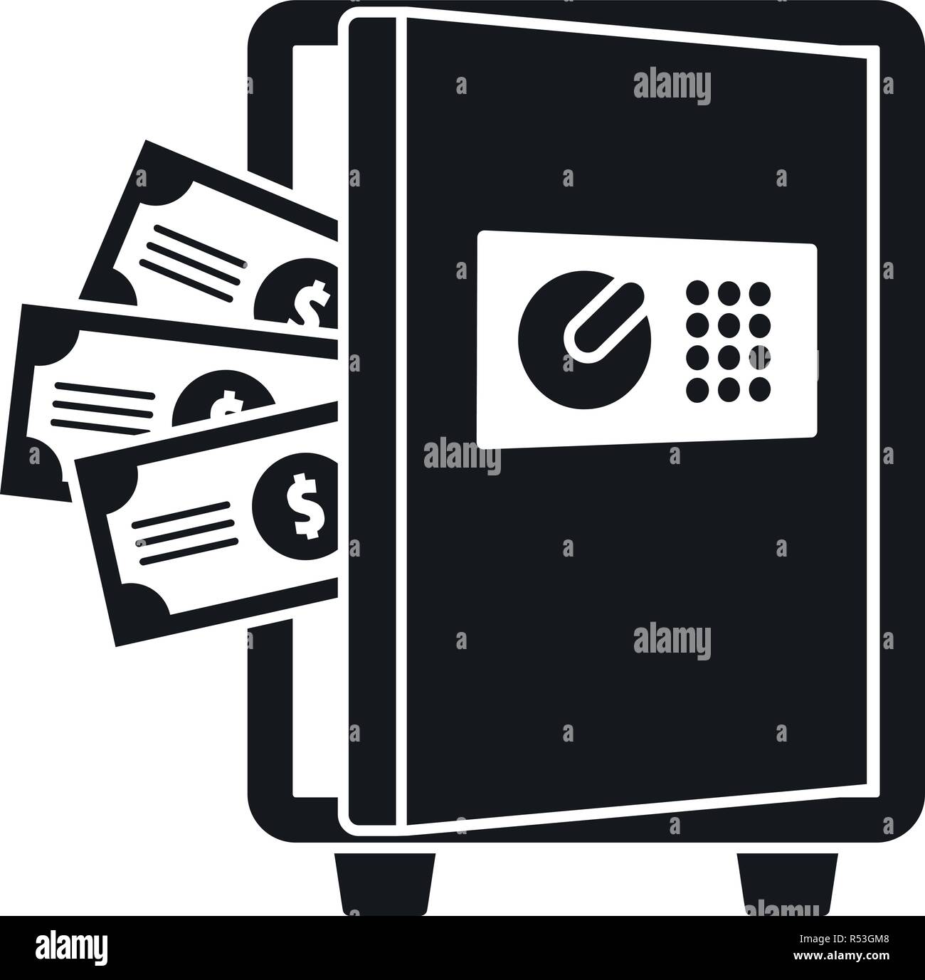 Metal safe icon. Simple illustration of metal safe vector icon for web ...