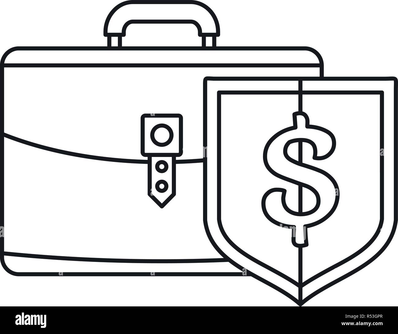 Money leather case icon. Outline money leather case vector icon for web ...