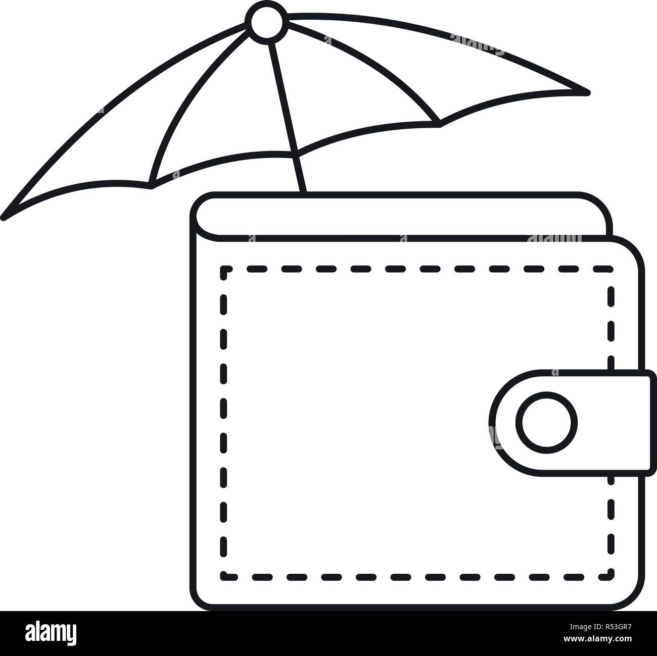 Safe wallet icon. Outline safe wallet vector icon for web design ...