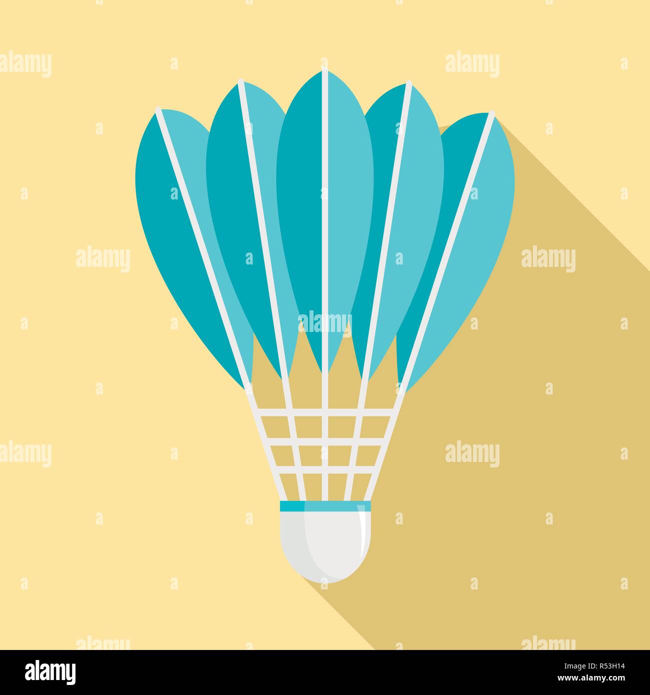 Shuttlecock icon. Flat illustration of shuttlecock vector icon for web ...