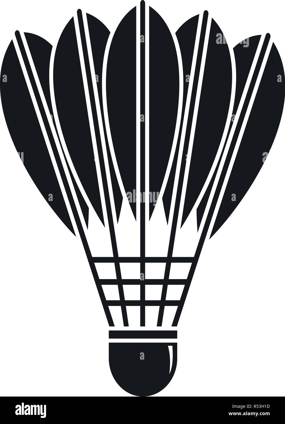 Shuttlecock icon. Simple illustration of shuttlecock vector icon for ...