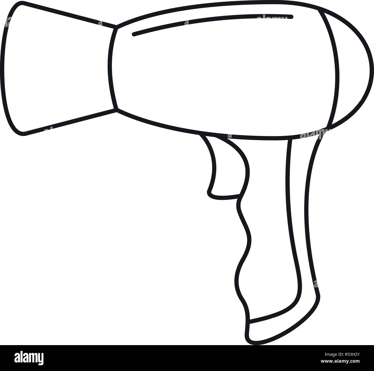 Modern hair dryer icon. Outline modern hair dryer vector icon for web ...