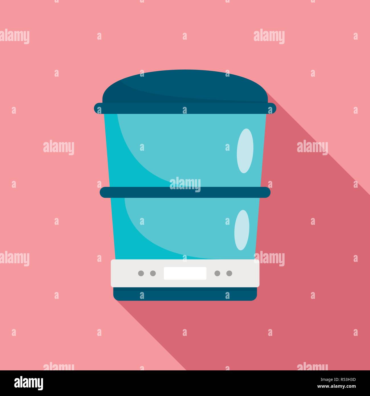 Food processor machine icon. Flat illustration of food processor ...