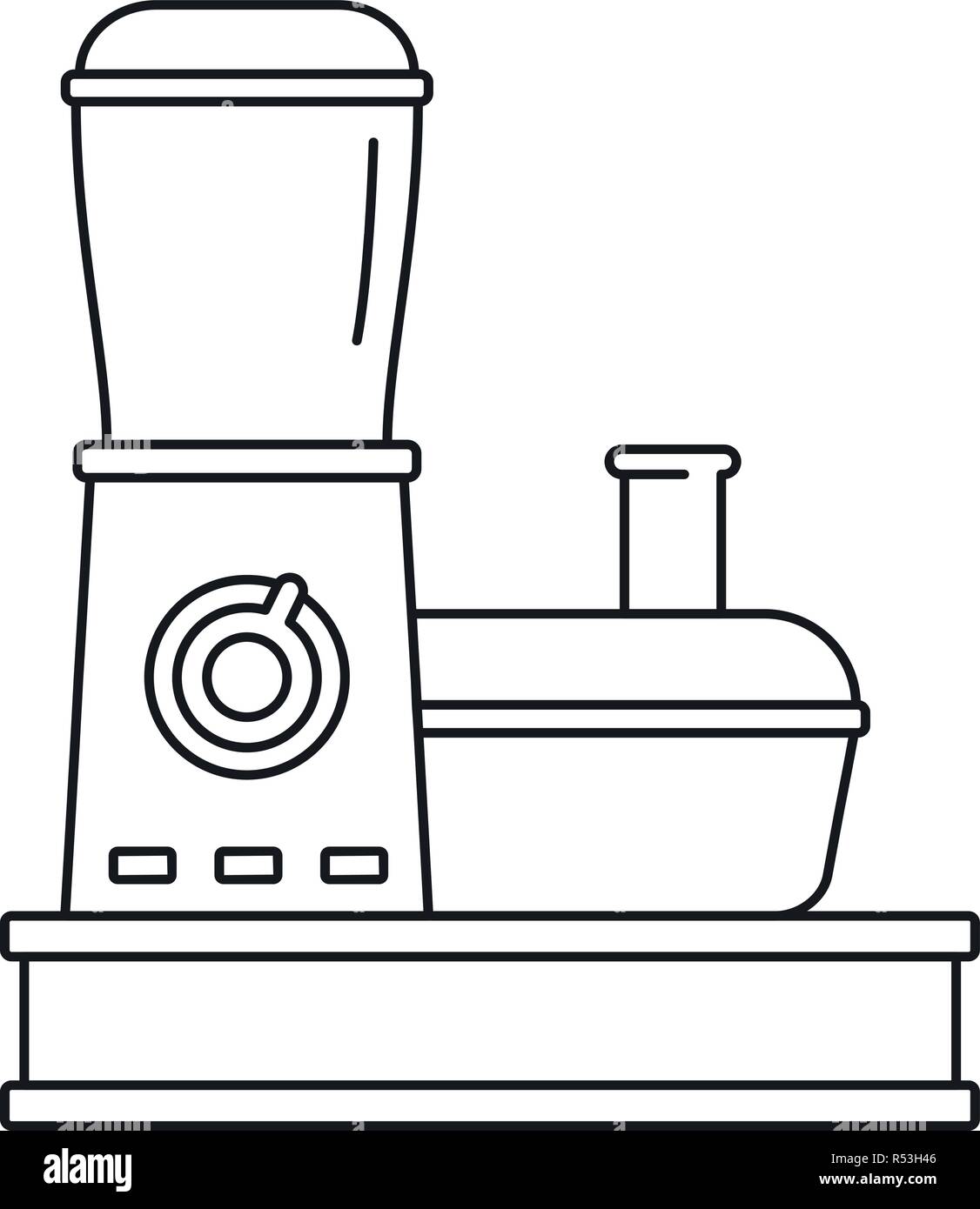 Food processor icon. Outline food processor vector icon for web design ...