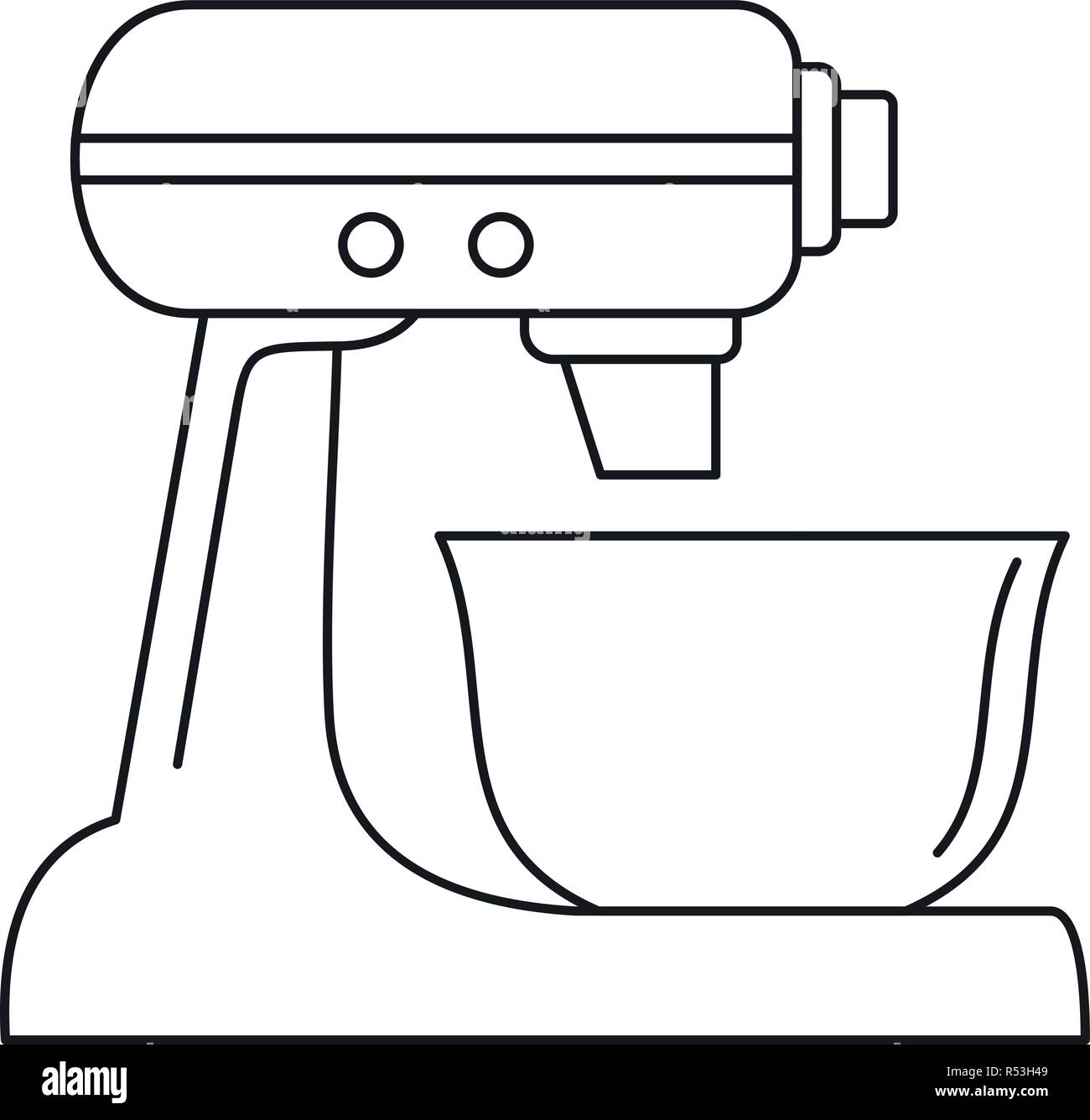 Machine mixer icon. Outline machine mixer vector icon for web design ...