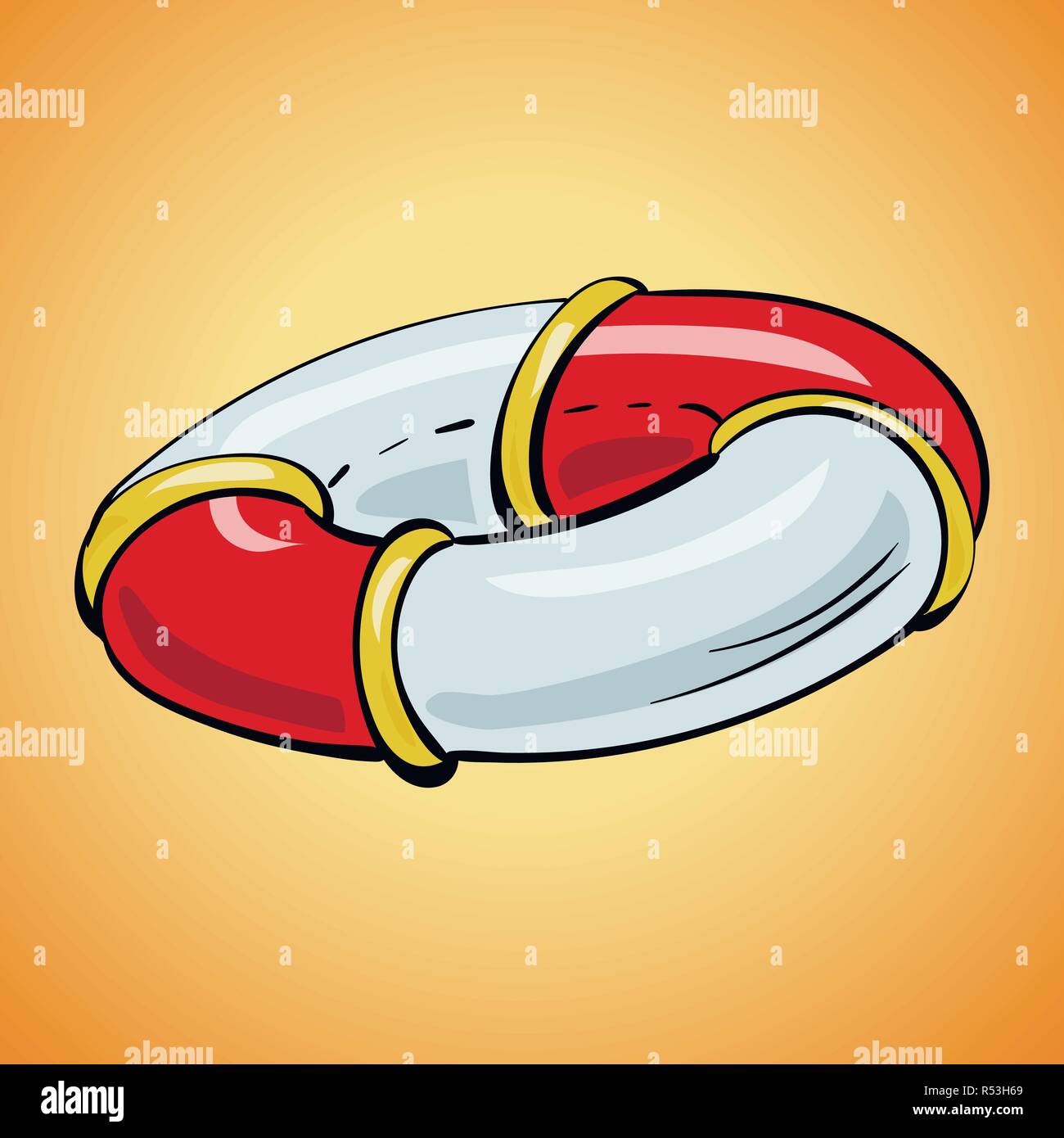 Life buoy icon. Cartoon of life buoy vector icon for web design ...