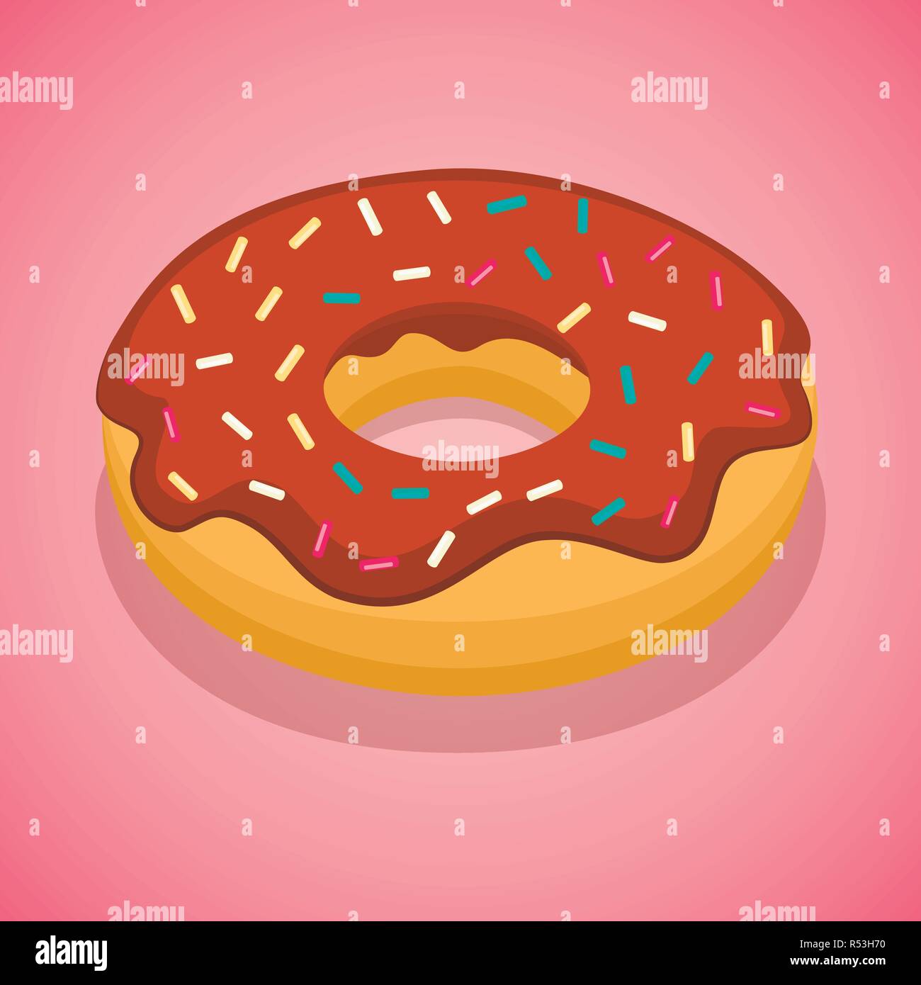 Choco donut icon. Isometric of choco donut vector icon for web design ...
