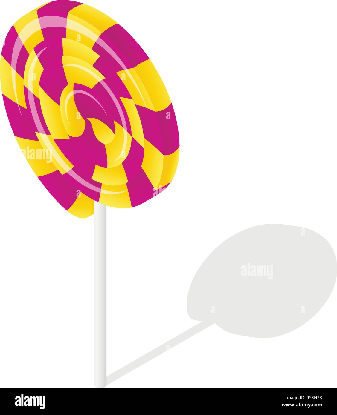 Swirl candy stick icon. Isometric of swirl candy stick vector icon for ...