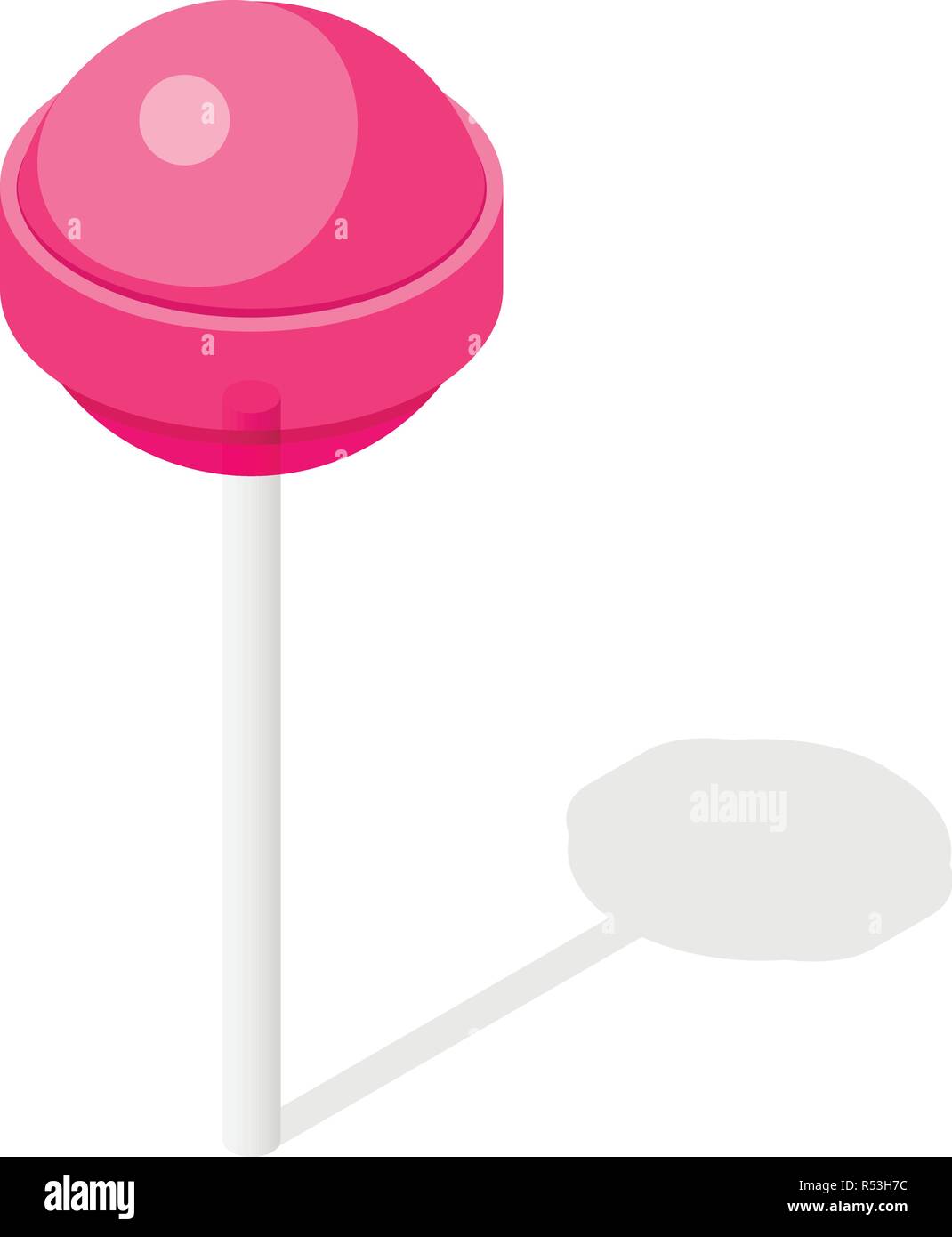 Pink lollipop icon. Isometric of pink lollipop vector icon for web ...