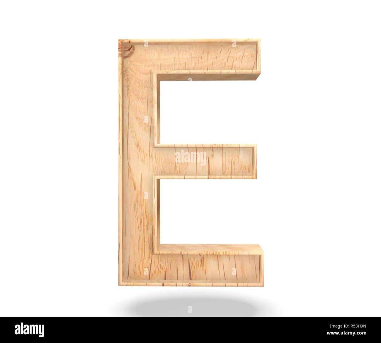 3D decorative wooden Alphabet, capital letter E Stock Photo - Alamy