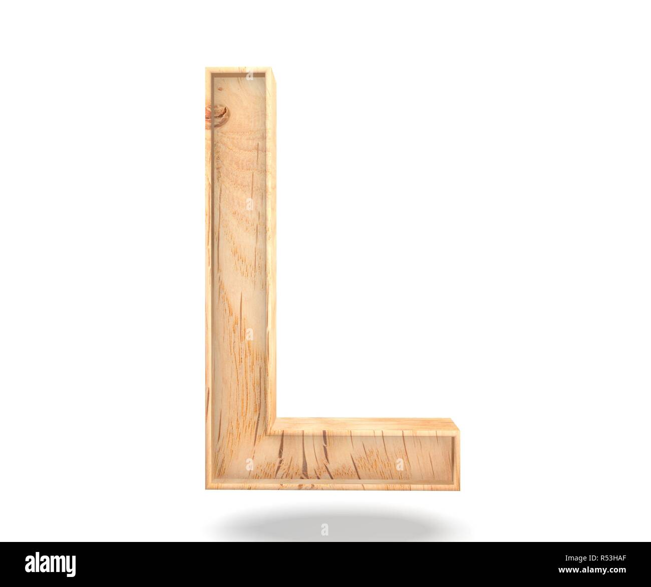 3D decorative wooden Alphabet, capital letter L Stock Photo - Alamy