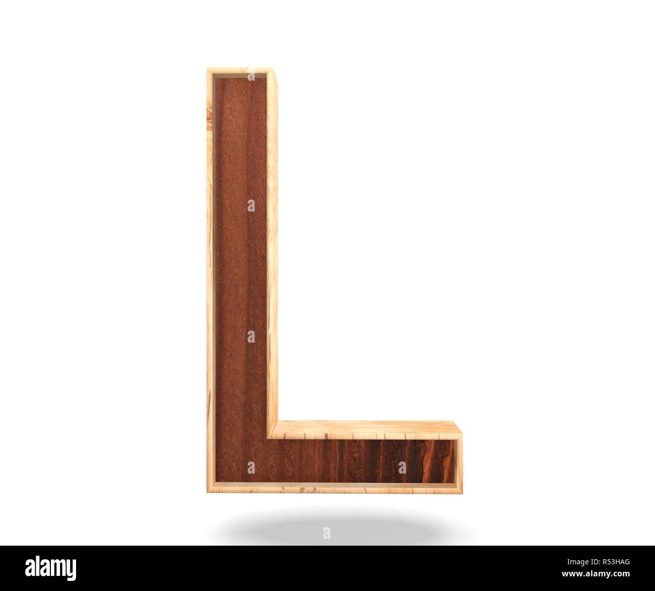 3D decorative wooden Alphabet, capital letter L Stock Photo - Alamy
