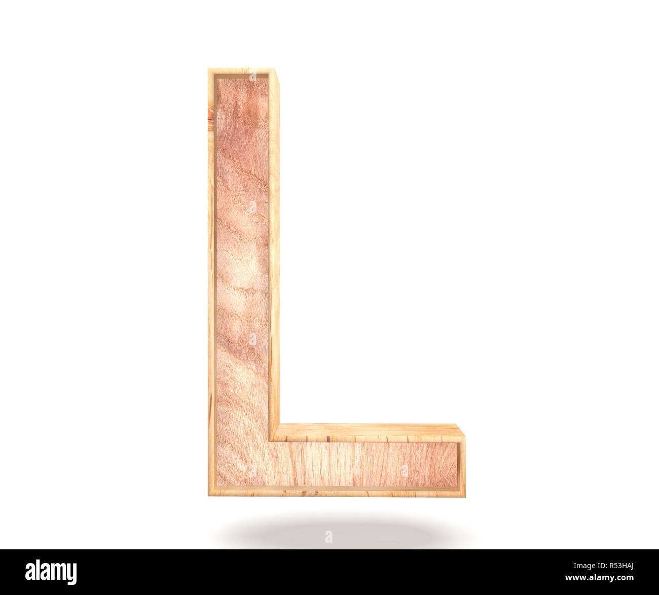 3D decorative wooden Alphabet, capital letter L Stock Photo - Alamy