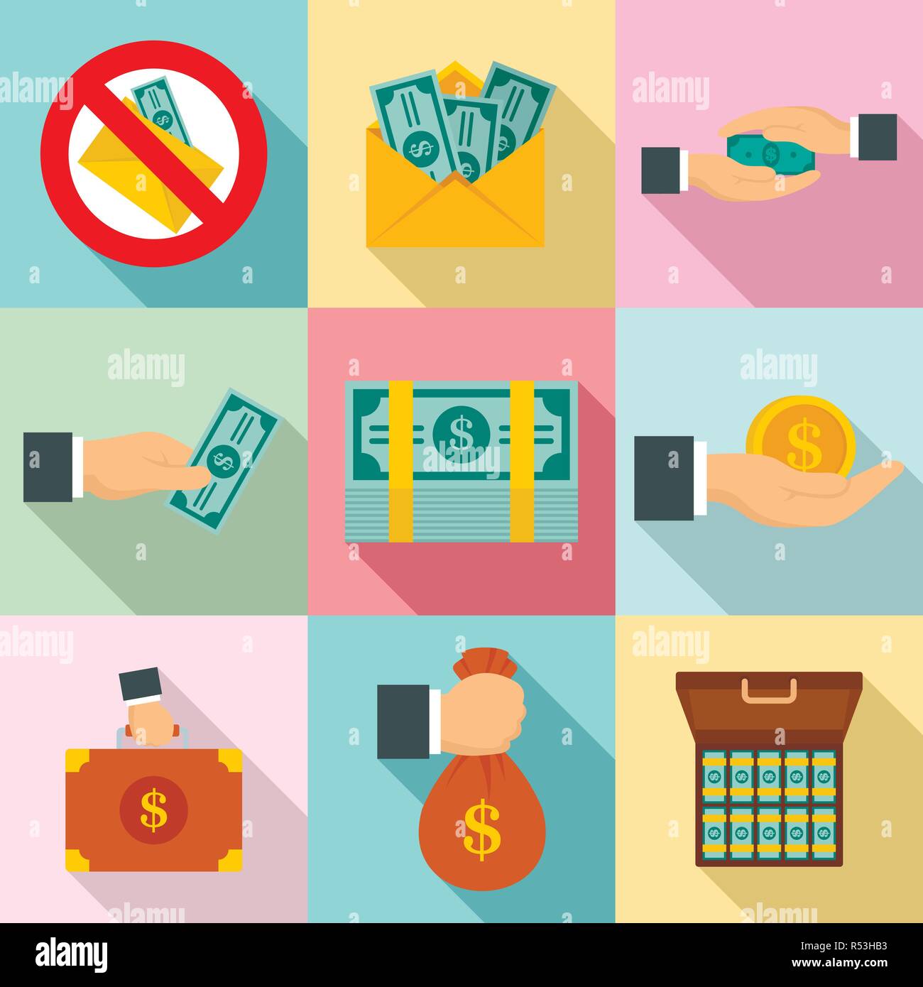 Bribery icon set. Flat set of bribery vector icons for web design Stock Vector Image & Art - Alamy