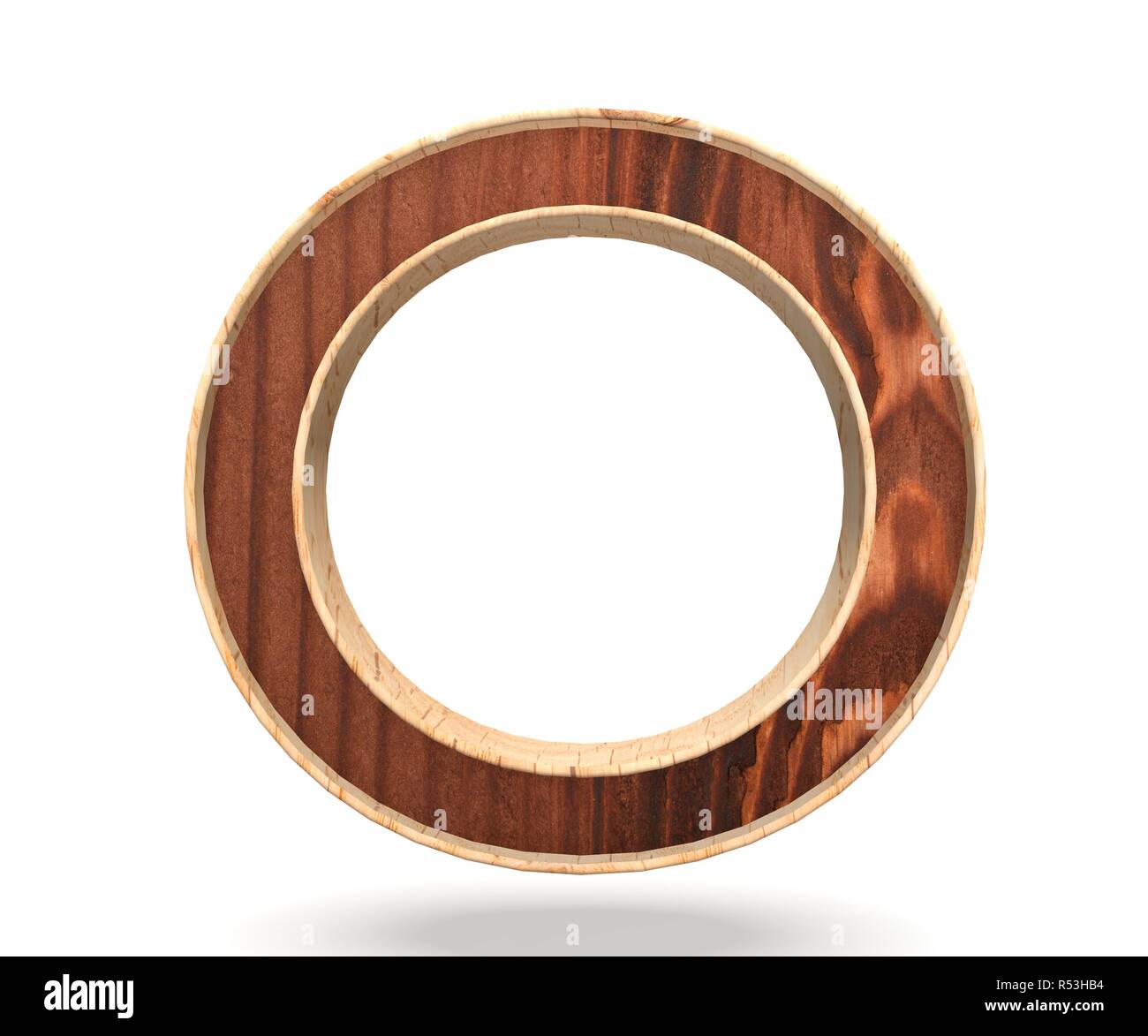 3D decorative wooden Alphabet, capital letter O Stock Photo - Alamy
