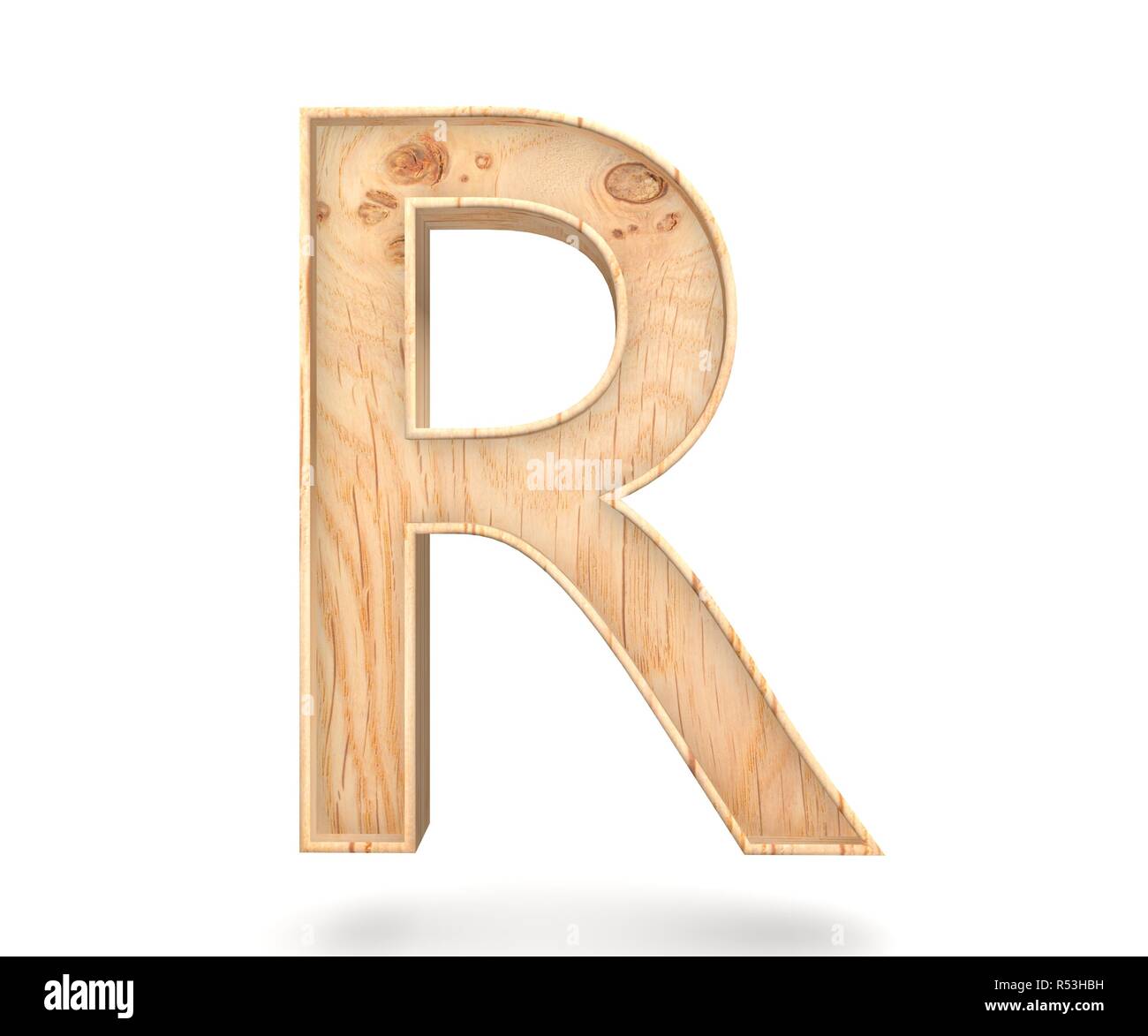 3D decorative wooden Alphabet, capital letter R Stock Photo - Alamy