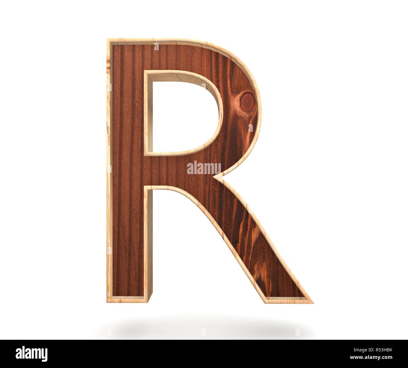 3D decorative wooden Alphabet, capital letter R Stock Photo - Alamy