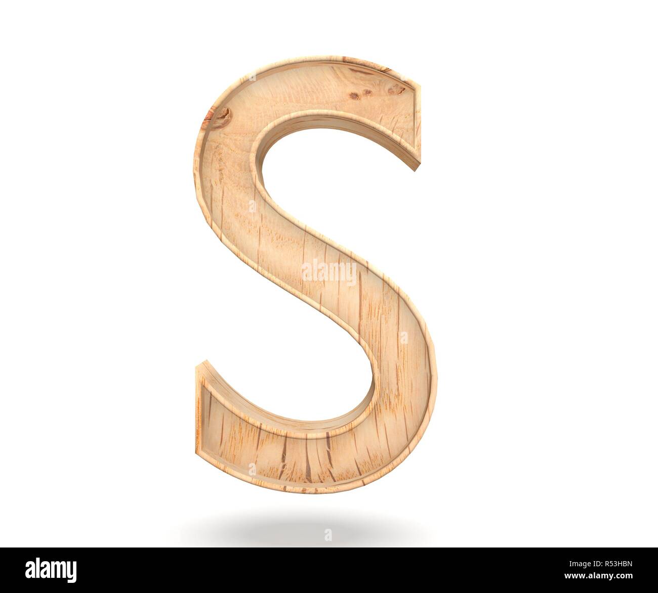 3D decorative wooden Alphabet, capital letter S Stock Photo - Alamy