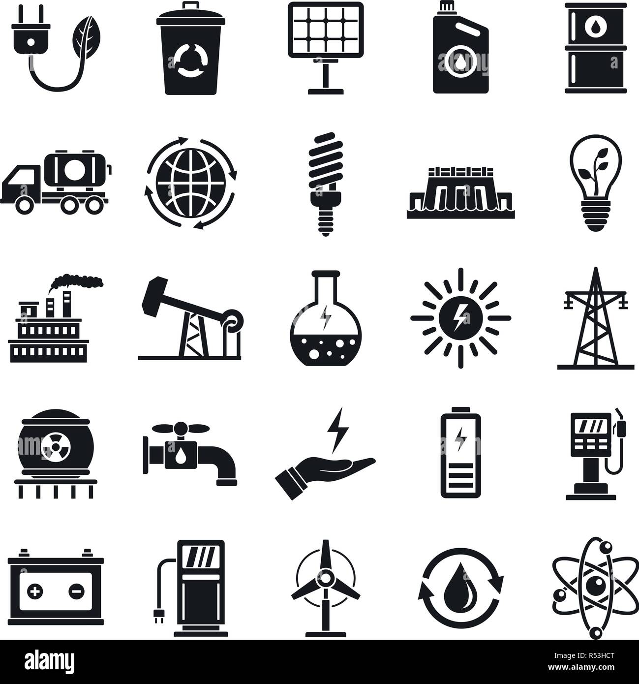 Ecology icon set. Simple set of ecology vector icons for web design on ...