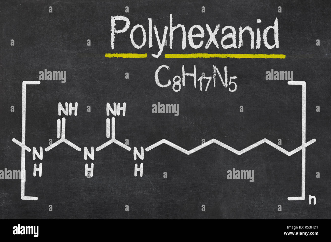 slate with the chemical formula of polyhexanide Stock Photo - Alamy