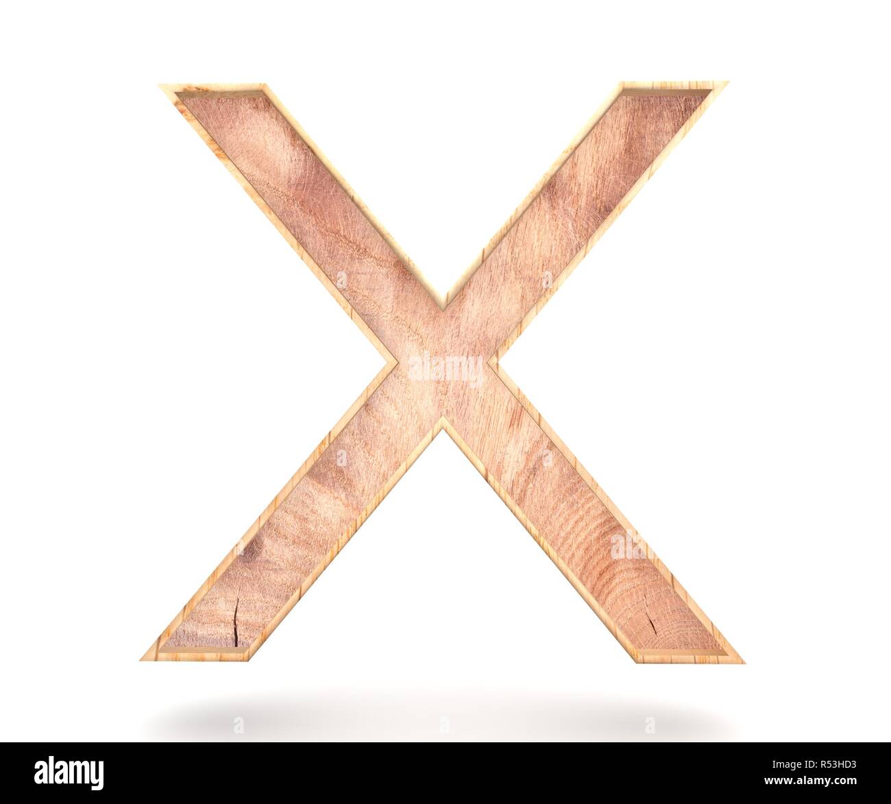 3D decorative wooden Alphabet, capital letter X Stock Photo - Alamy