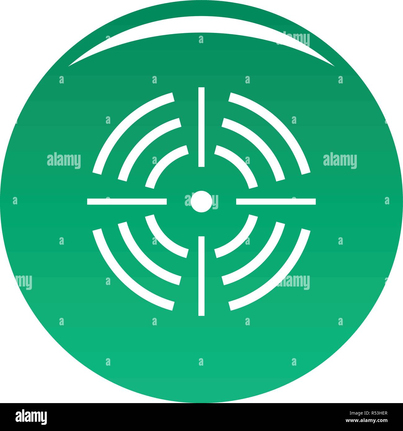 Round target icon. Simple illustration of round target vector icon for ...