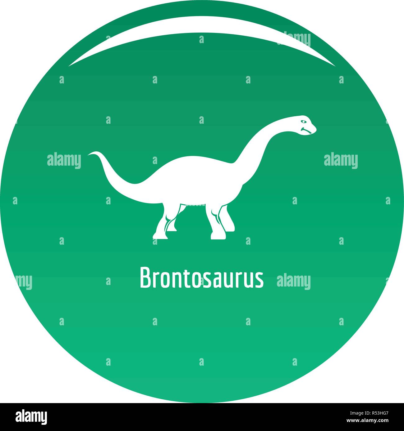 Brontosaurus icon. Simple illustration of brontosaurus vector icon for any design green Stock ...