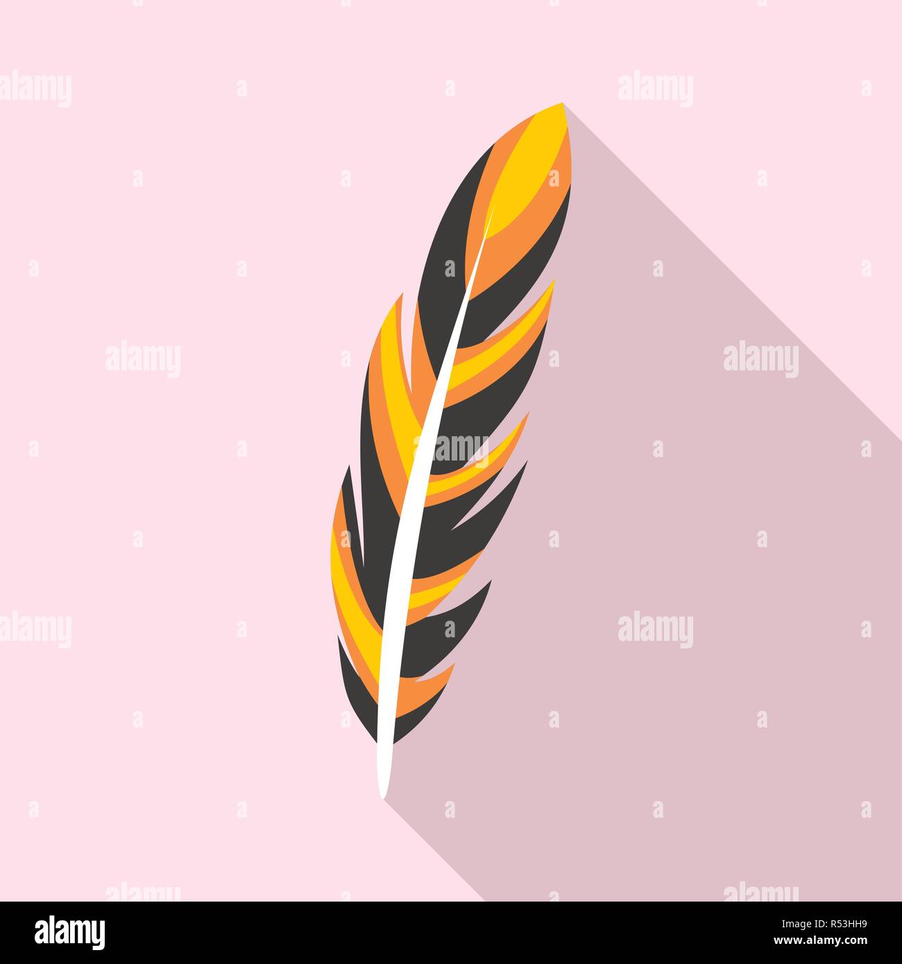 Bright feather icon. Flat illustration of bright feather vector icon ...