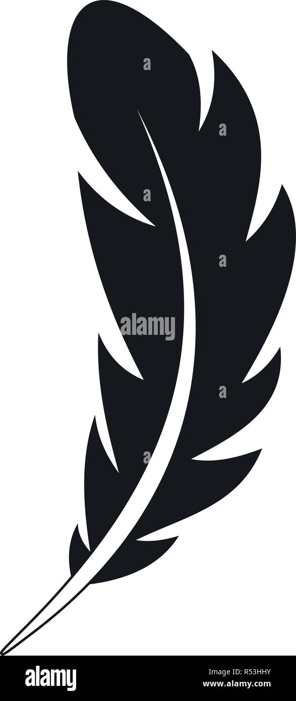Pen feather icon. Simple illustration of pen feather vector icon for ...