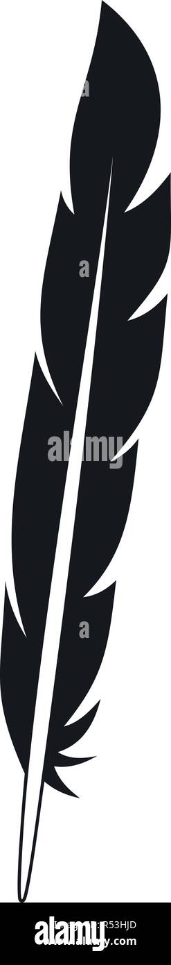 Design feather icon. Simple illustration of design feather vector icon ...
