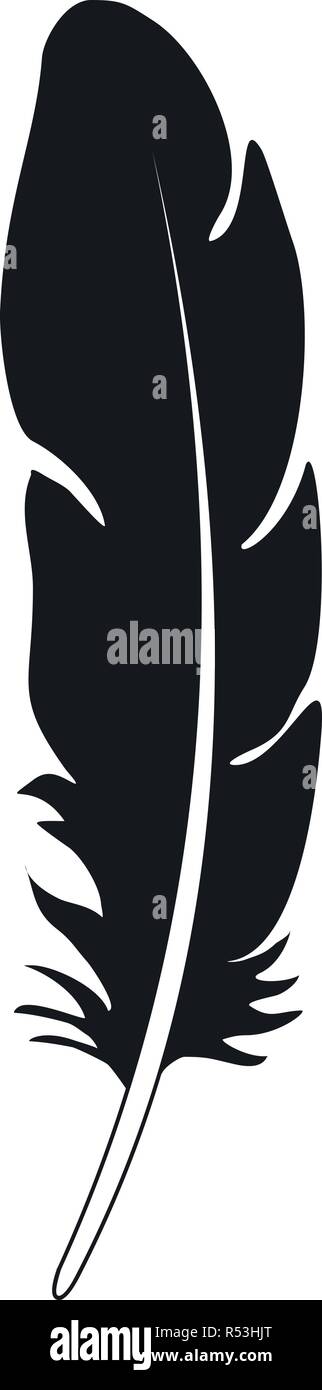 Rainbow feather icon. Simple illustration of rainbow feather vector ...