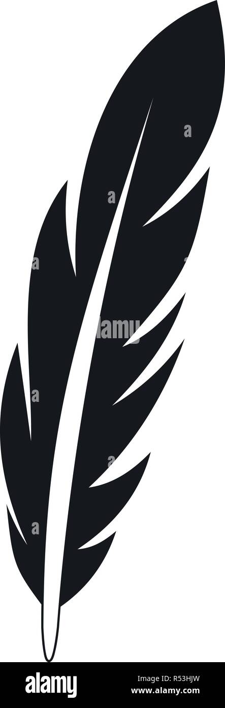 Bright feather icon. Simple illustration of bright feather vector icon ...