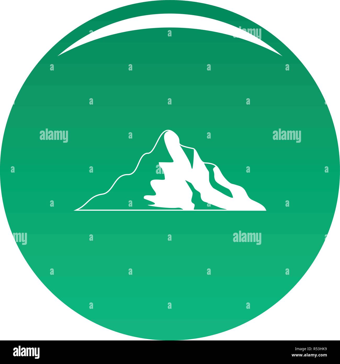 Snow mountain icon. Simple illustration of snow mountain vector icon ...