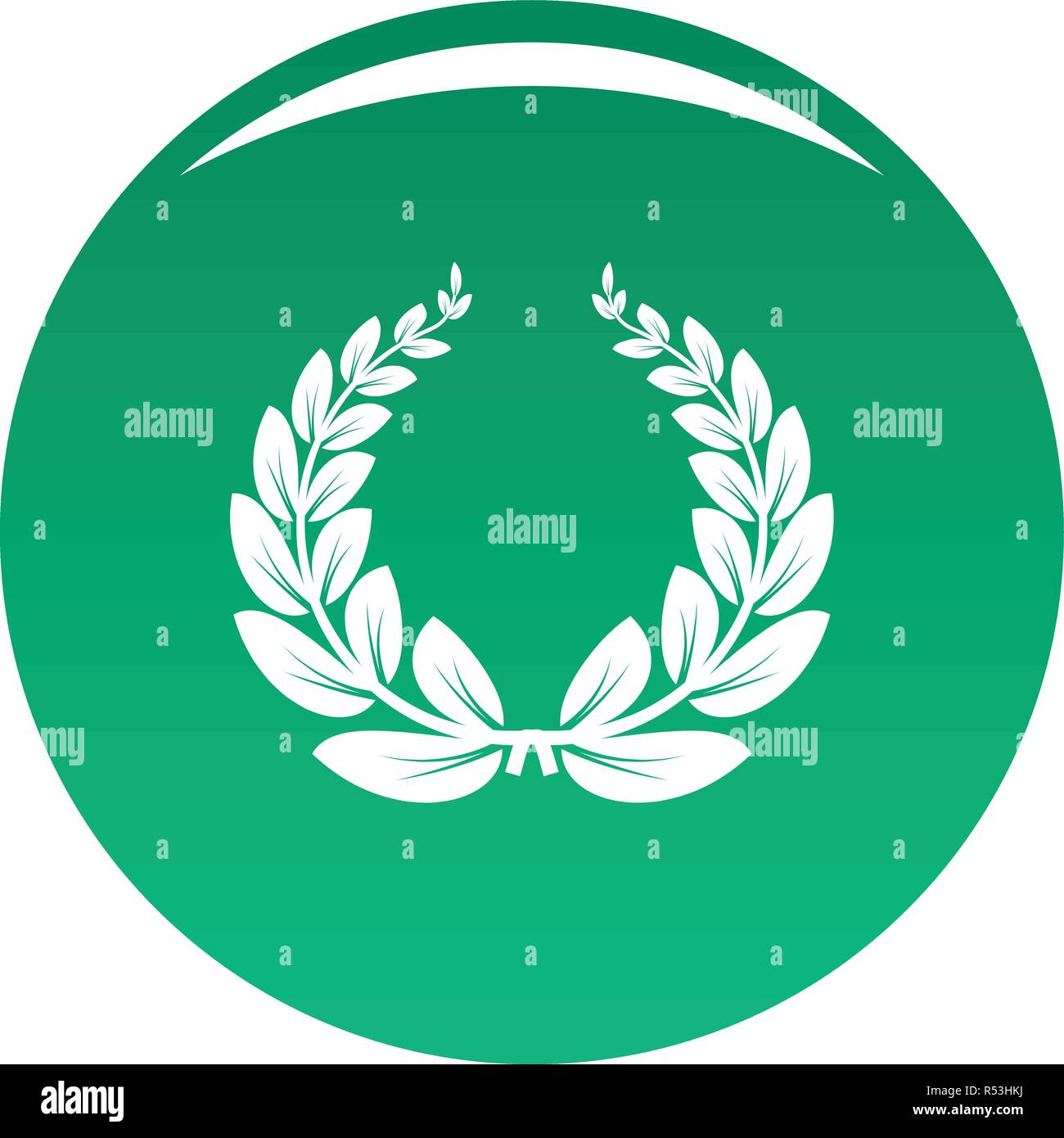 Leaf wreath icon. Simple illustration of leaf wreath vector icon for ...