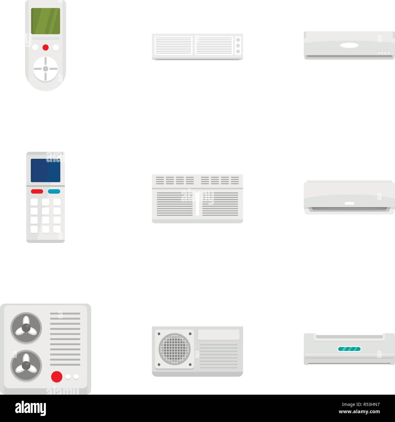 Conditioner icon set. Flat set of 9 conditioner vector icons for web ...