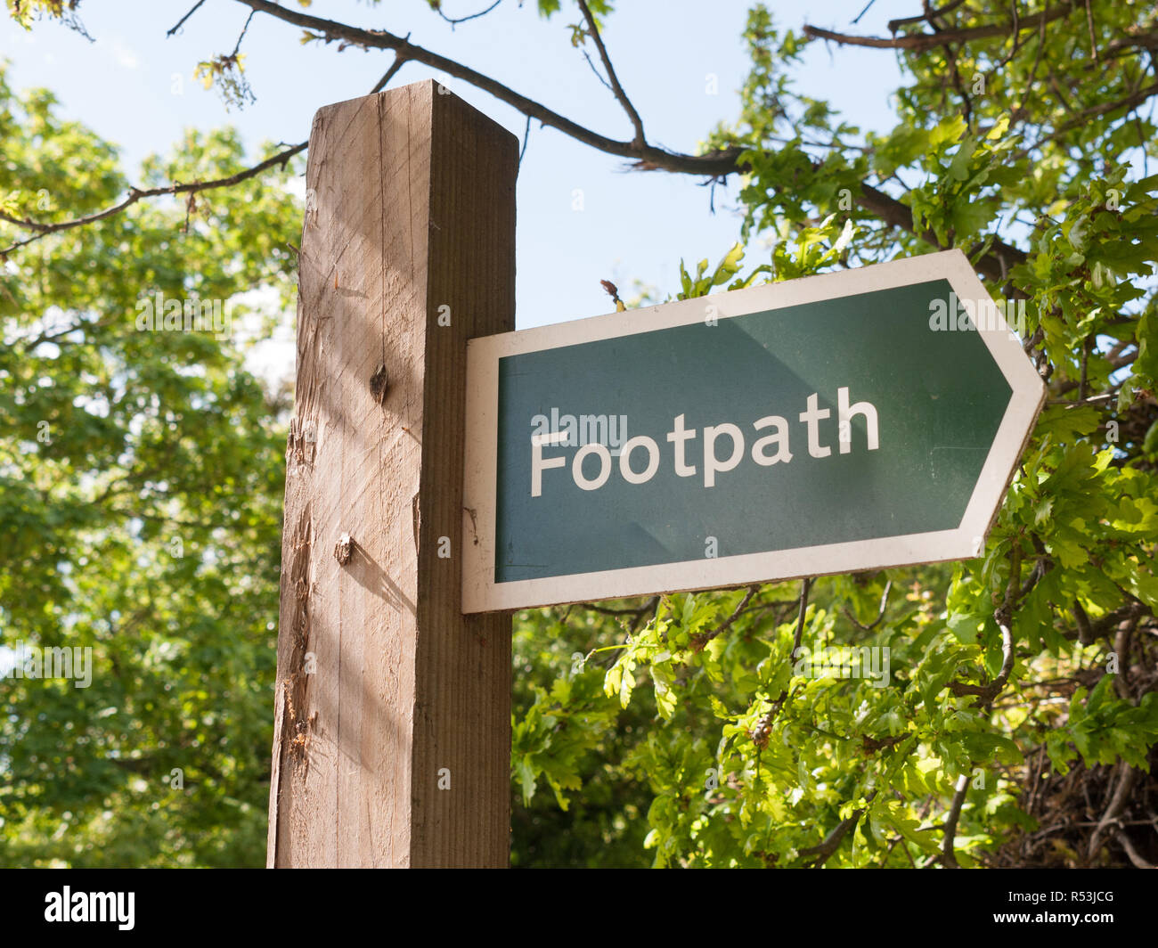 Direction board on public footpath hi-res stock photography and images ...