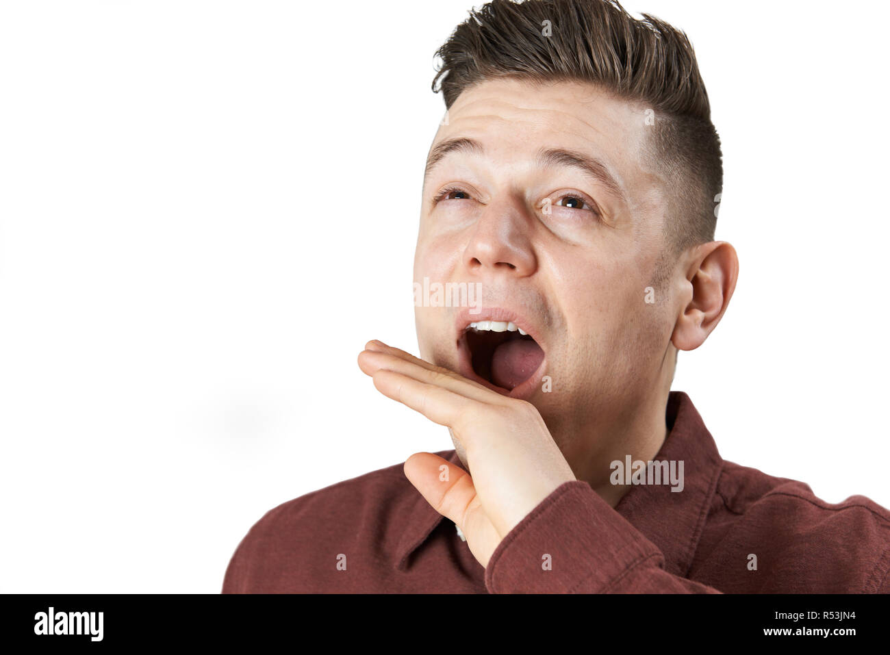 Men yawning hi-res stock photography and images - Alamy