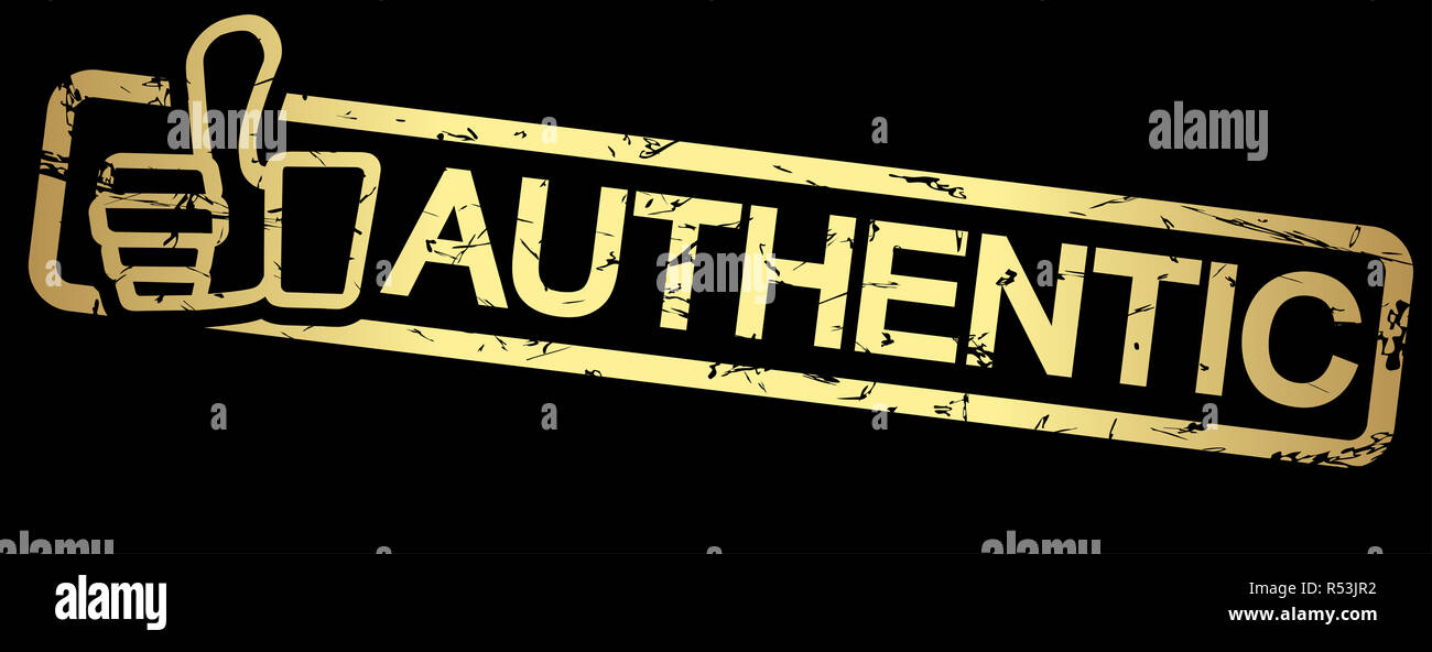 gold stamp authentic Stock Photo - Alamy