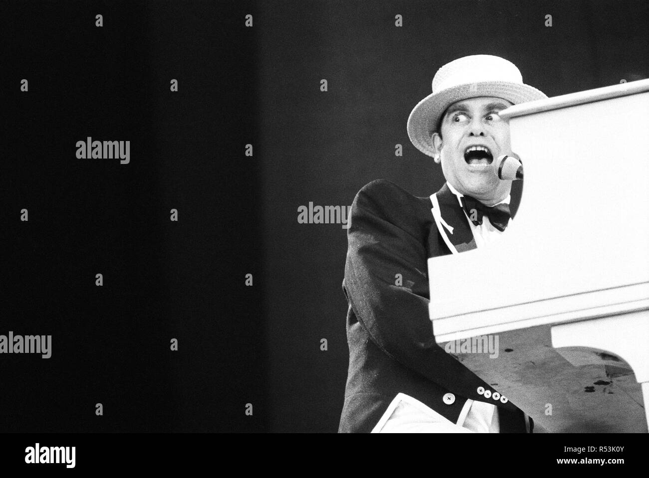"Summer of 84" Elton John concert at Wembley Stadium, during the ...