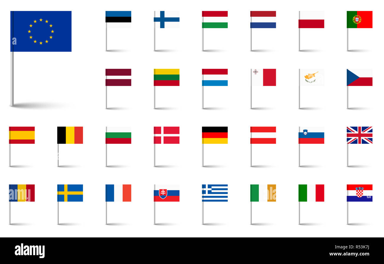 european union flags Stock Photo - Alamy