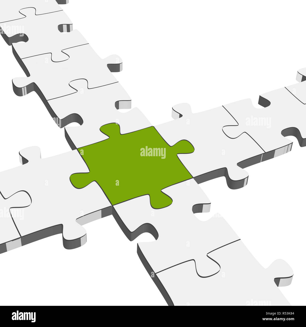 three dimensional puzzle connection Stock Photo - Alamy