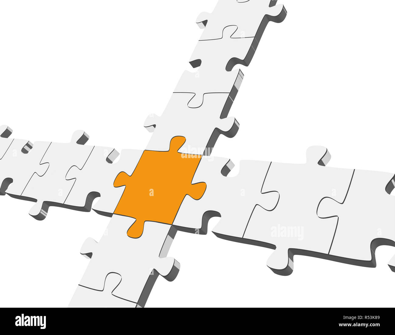 three dimensional puzzle connection Stock Photo - Alamy