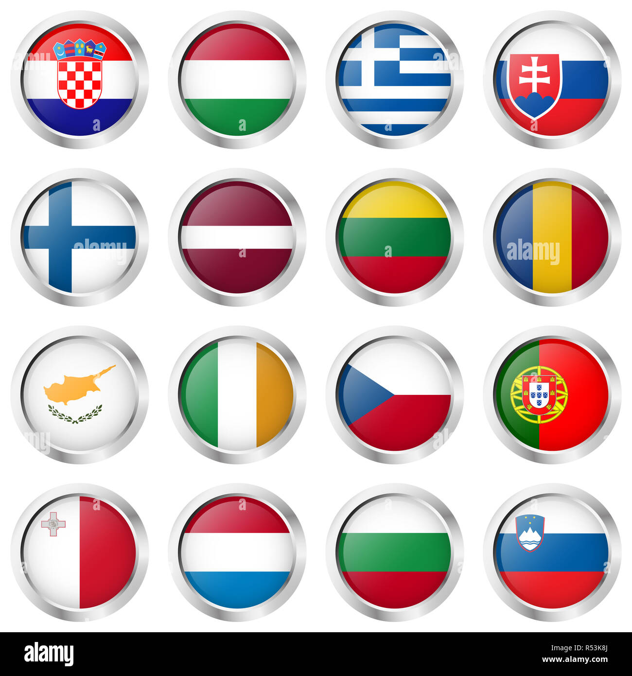 buttons with country flags Stock Photo - Alamy