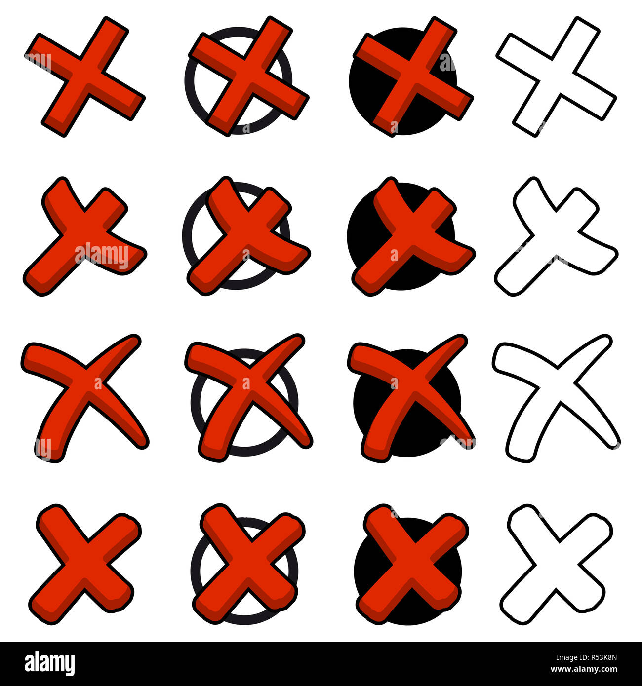 collection red crosses Stock Photo - Alamy